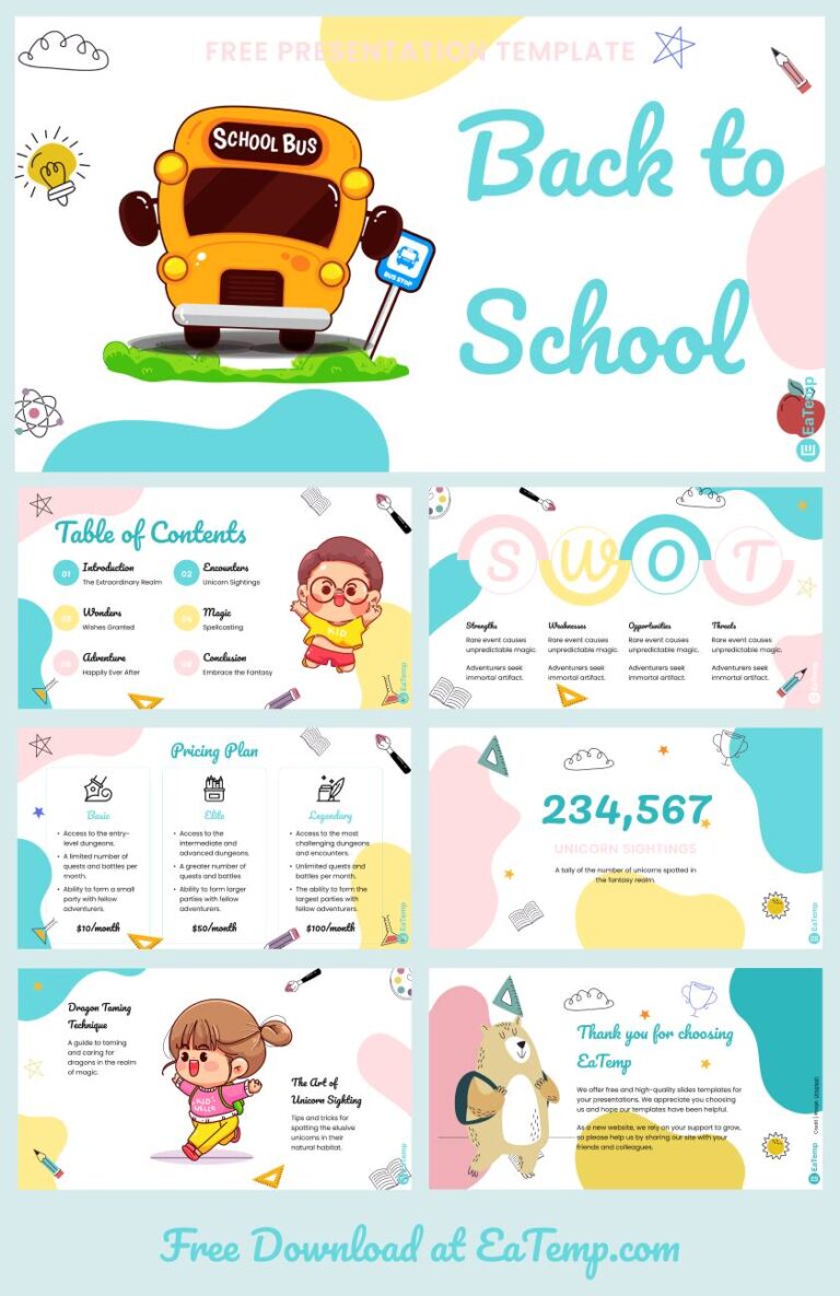 Back to School PPT Presentation Template - Free PowerPoint Templates ...