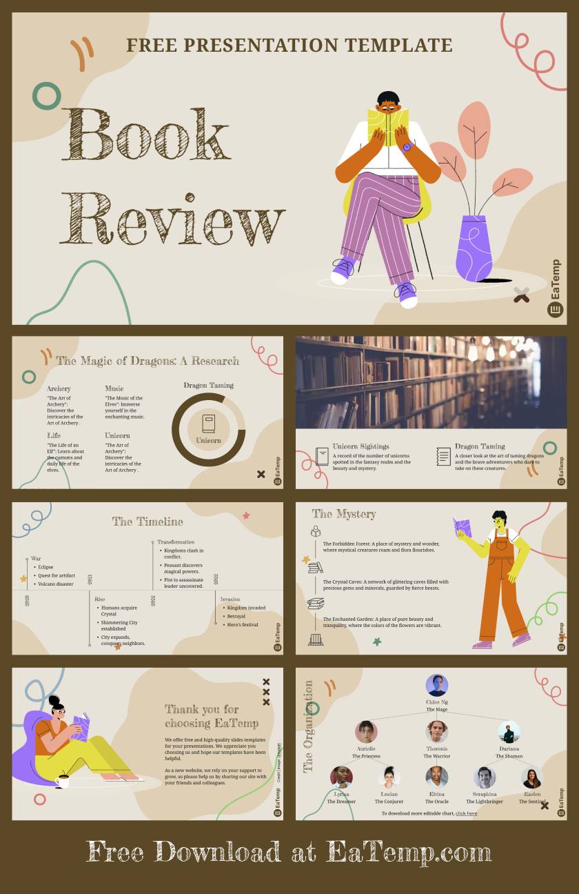 Book Review PPT Presentation Template Google Slides Theme EaTemp