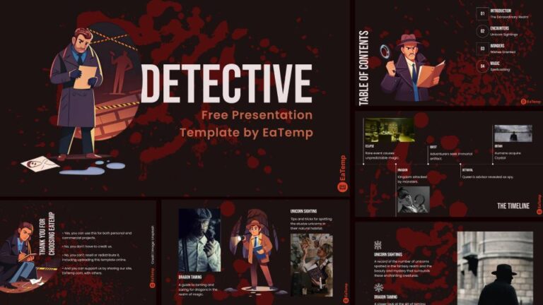 Free Detective PowerPoint Templates & Google Slides Themes - EaTemp